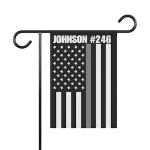 Personalized Thin Gray Line Flag Correctional Officer Garden - Etsy