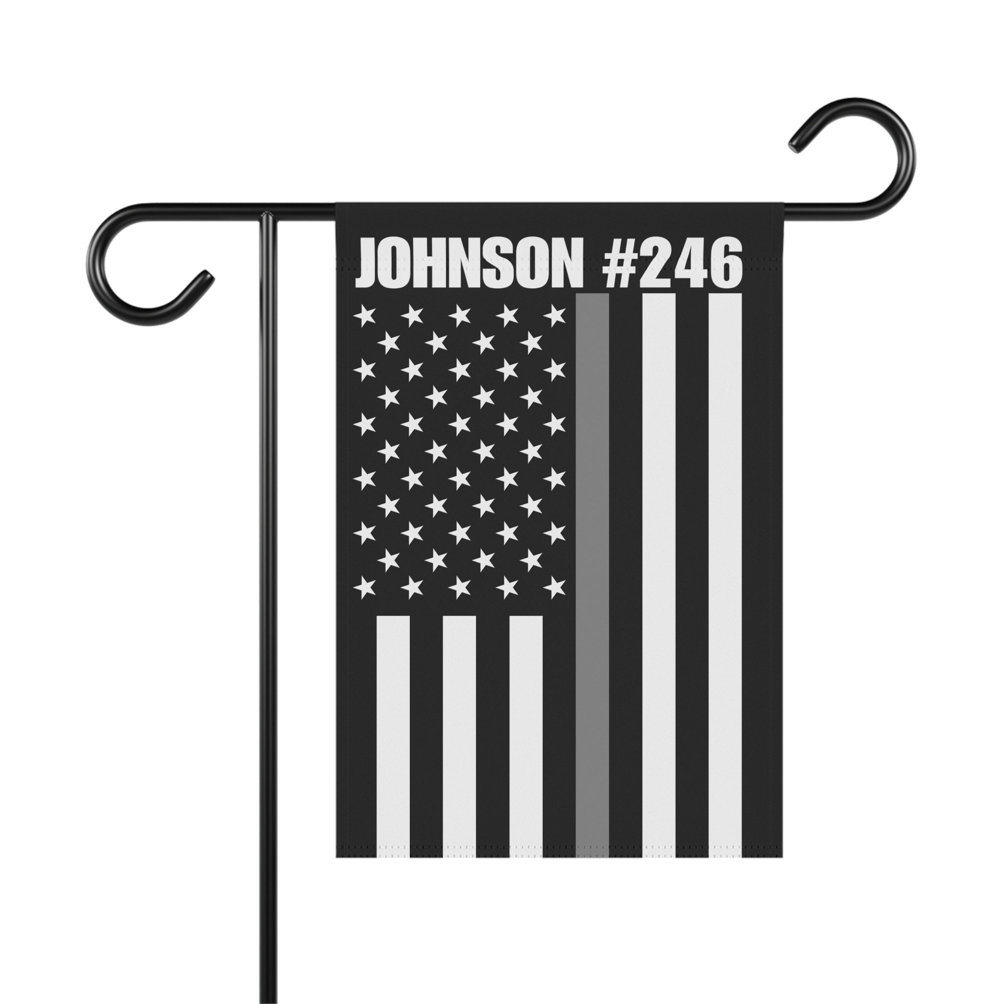 Personalized Thin Gray Line Flag Correctional Officer Garden - Etsy
