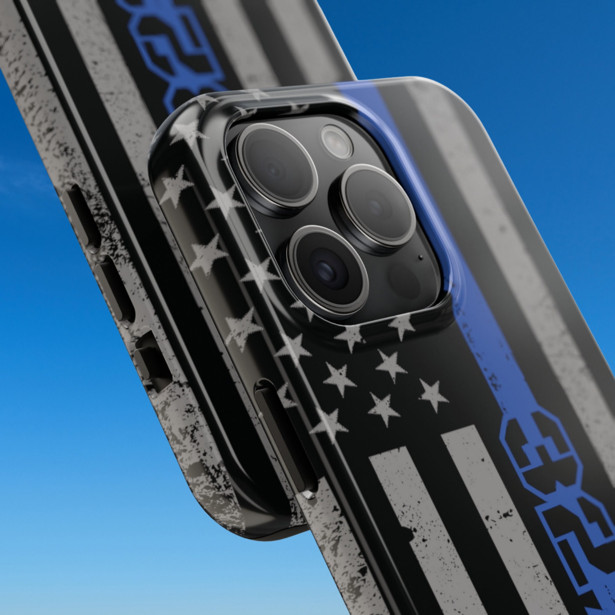 Police iPhone Case Personalized, Badge Number, Thin Blue Line Flag ...