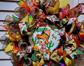 Fiesta Wreath Cinco De Mayo Wreath Fiesta Birthday Wreath - Etsy