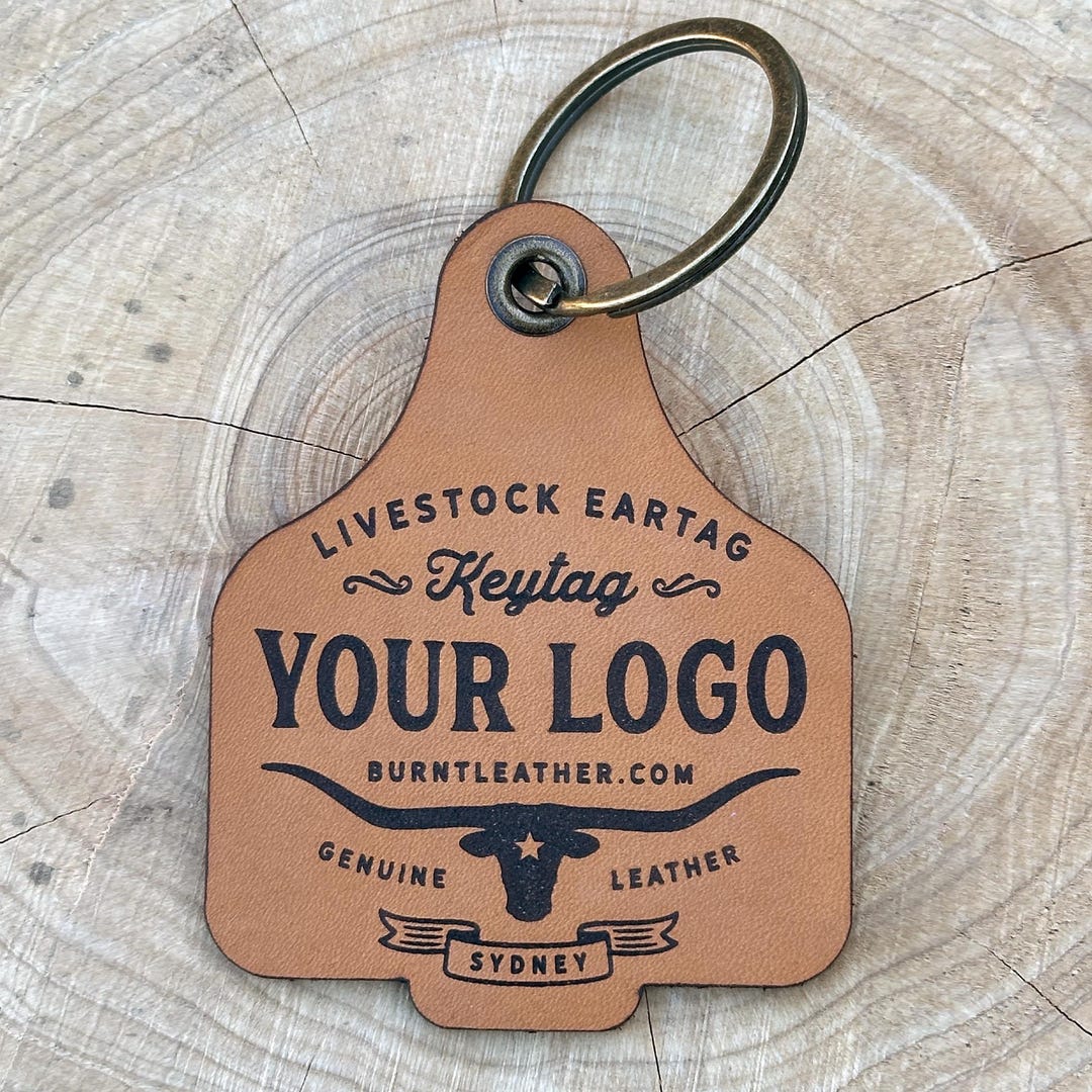 Leather Keytag Livestock Ear Tag Shape Bulk Order Discounts Available ...