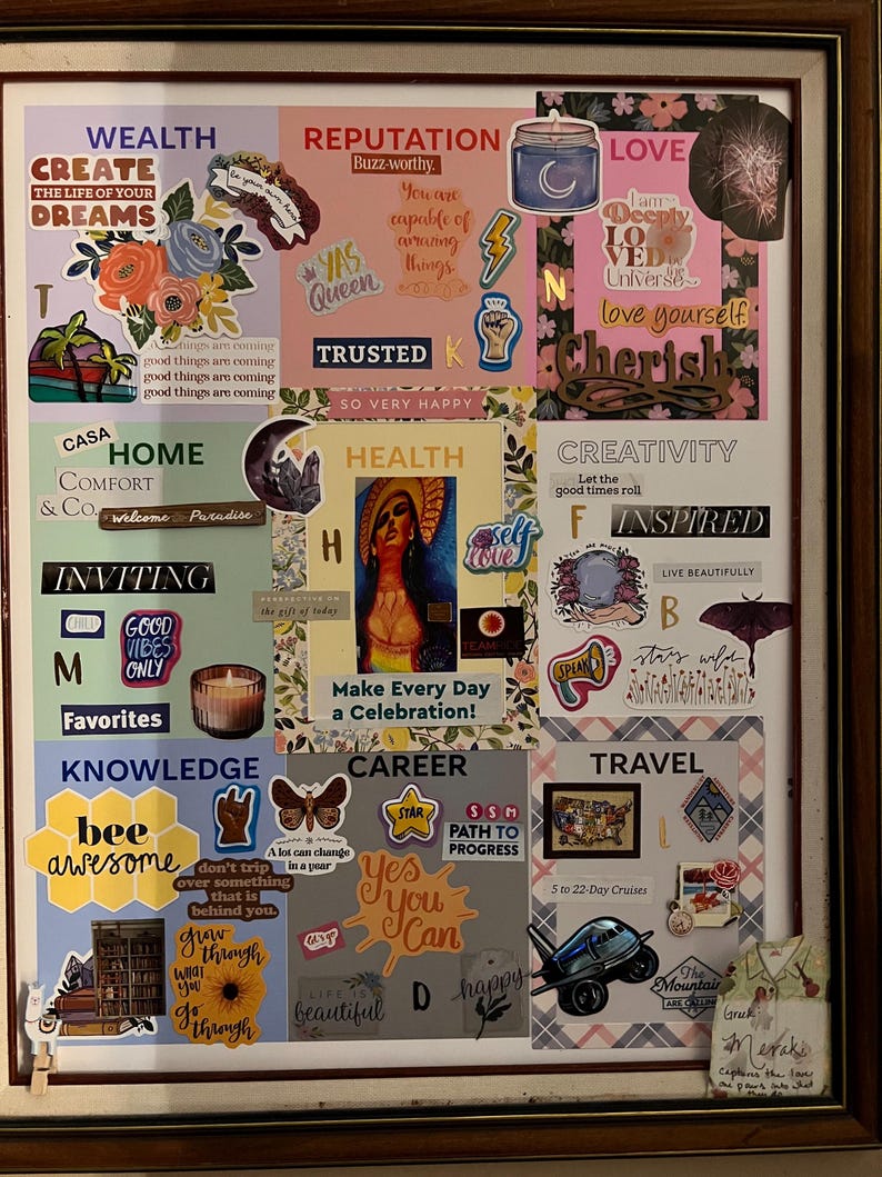 Printable Feng Shui Vision Board Template 16x20 - Etsy UK