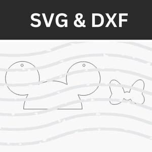 Mickey & Minnie Mouse Stroller Tag SVG DXF | Disney Trip (digital ...