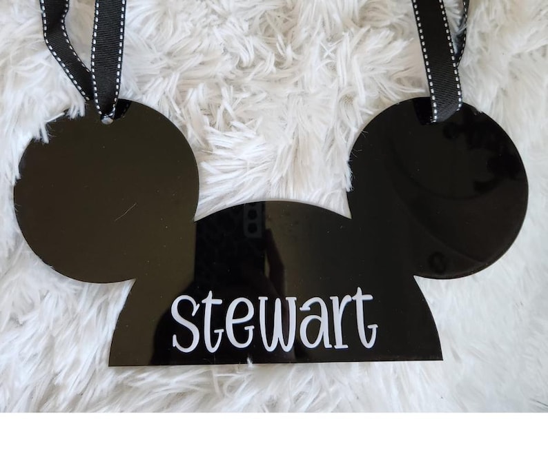 Custom Stroller Tag SVG DXF | Mickey & Minnie Design | Disney Stroller ...