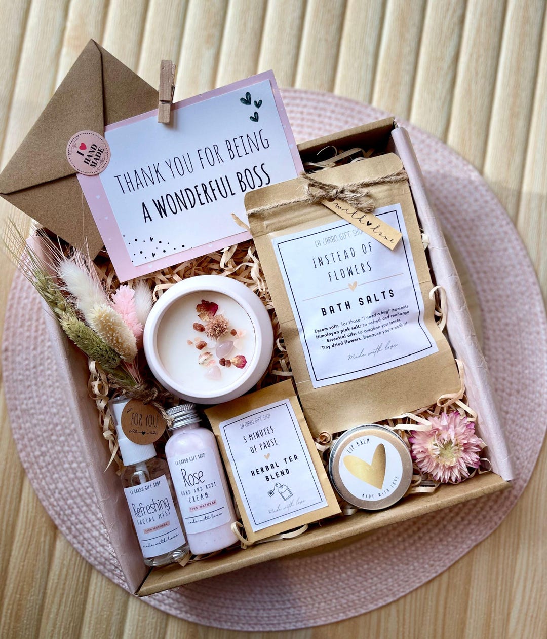 Boss Appreciation Gift Box, Thank You Self Care Gift Box for Boss ...