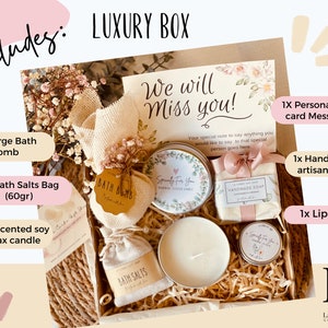 We Will Miss You Gift Box, Appreciation Gift for Her, Going Away Gift ...
