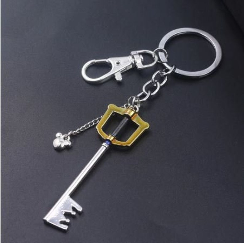Sora's Keyblade Keychain Kingdom Hearts With Mickey Charm - Etsy