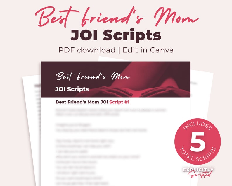 Onlyfans Best Friend's Mom JOI Script, 5 Scripts, Adult Creators, J*ck off Instructions ...