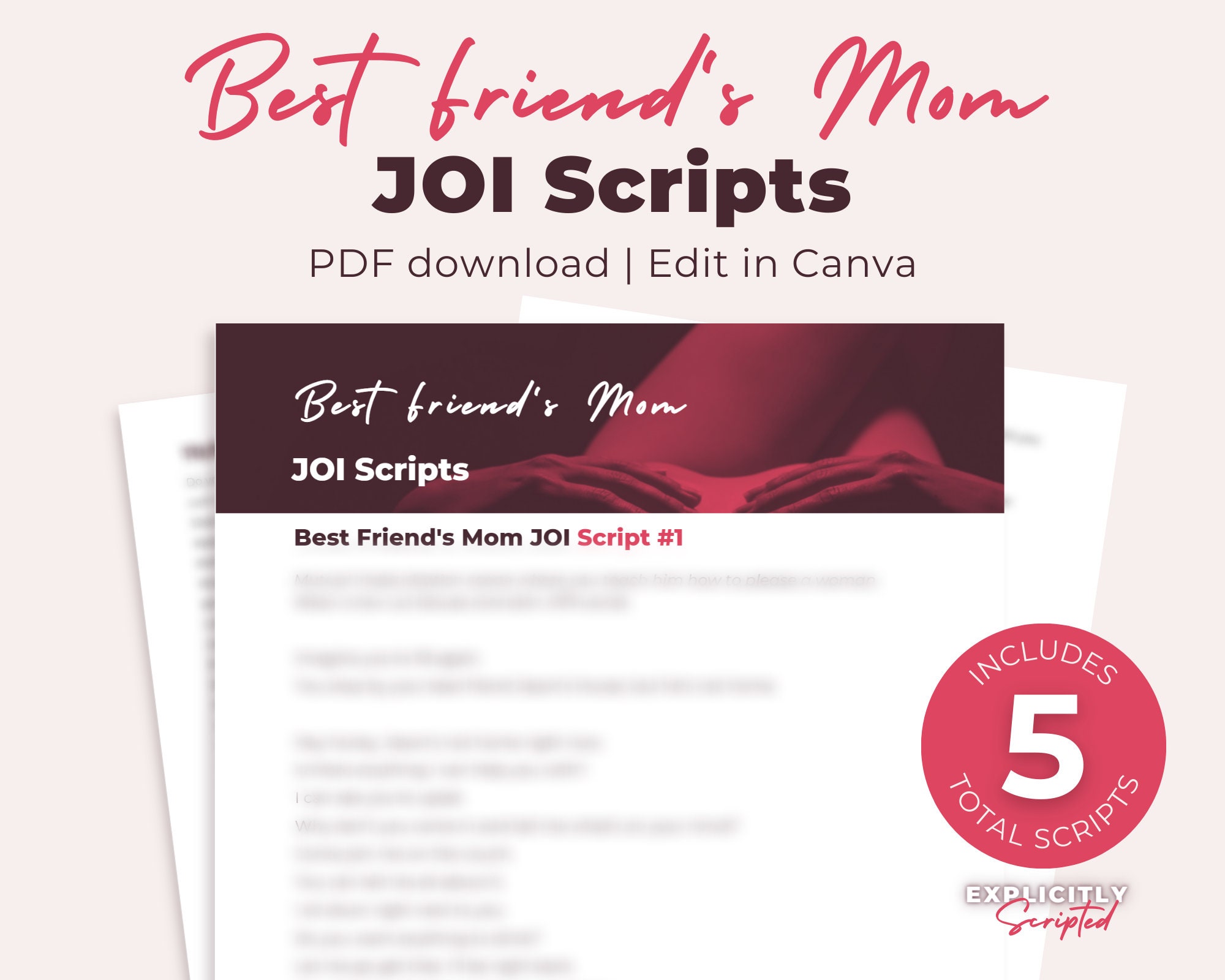Onlyfans Best Friend's Mom JOI Script, 5 Scripts, Adult Creators, J*ck off Instructions ...