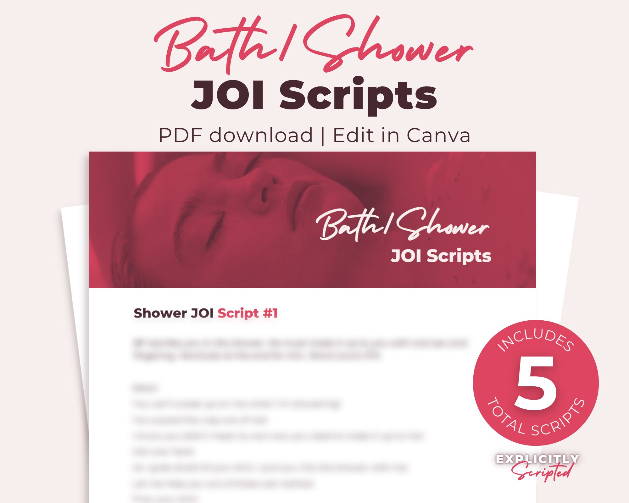 Onlyfans Bath/shower JOI Script, 5 Scripts, Adult Creators, Jck off ...
