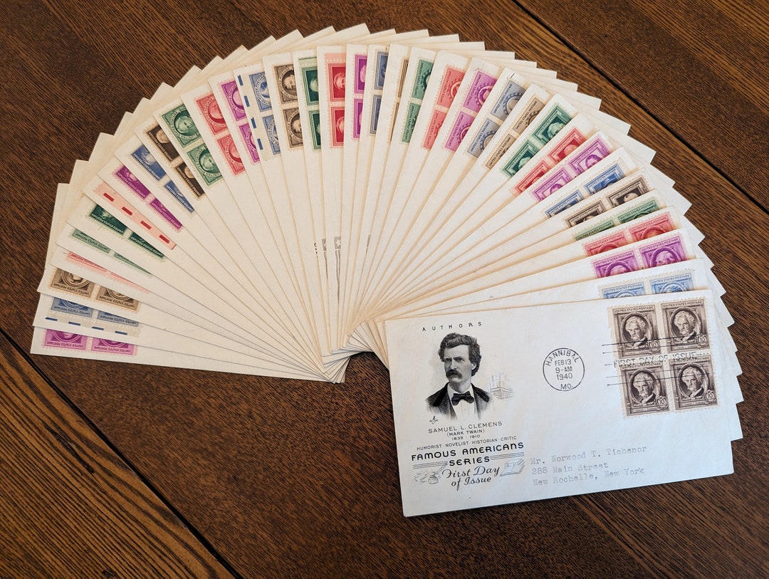 Complete Set of 35 Famous Americans Artcroft First Day Covers 1940 ...