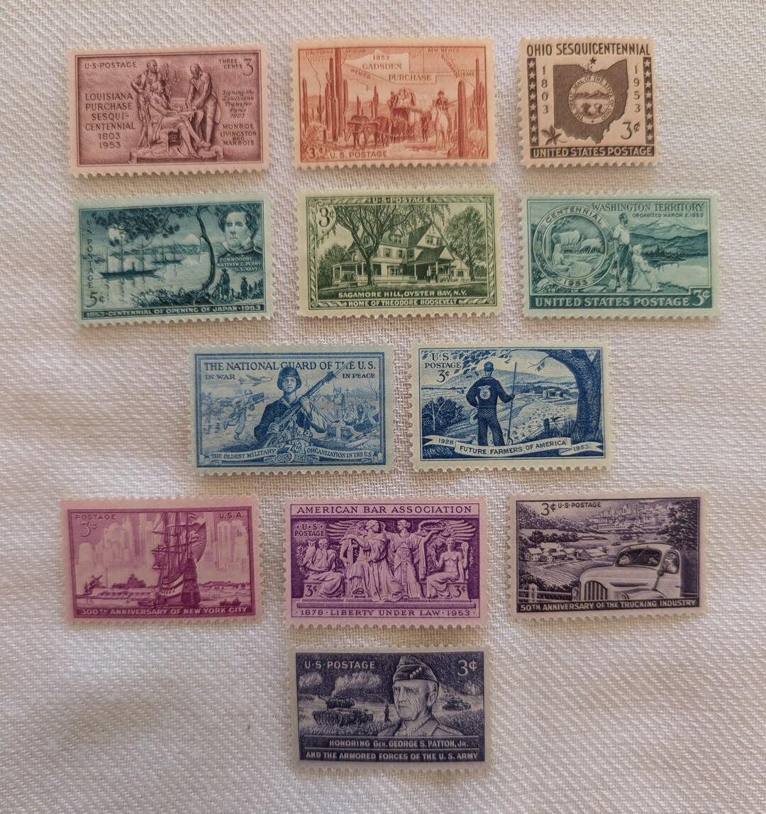 1953 MNH United States Commemorative Postage Stamps - Singles or Sets ...