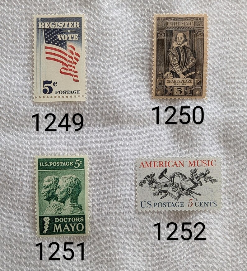 1964 MNH US Commemorative Postage Stamps - Singles or Sets! - Etsy