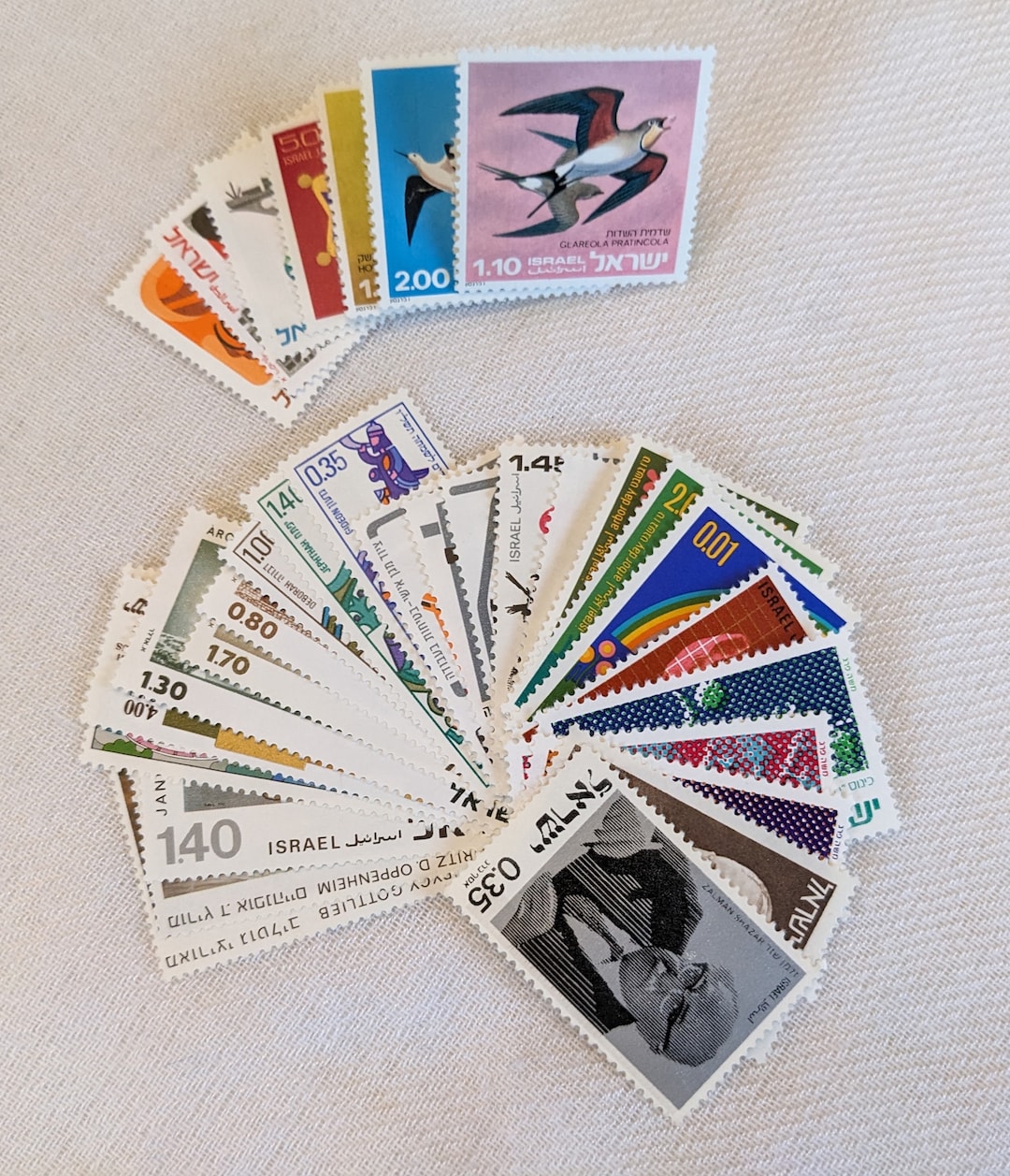 Assorted 1975 MNH Israel Postage Stamps - Tabs or No Tabs - Etsy