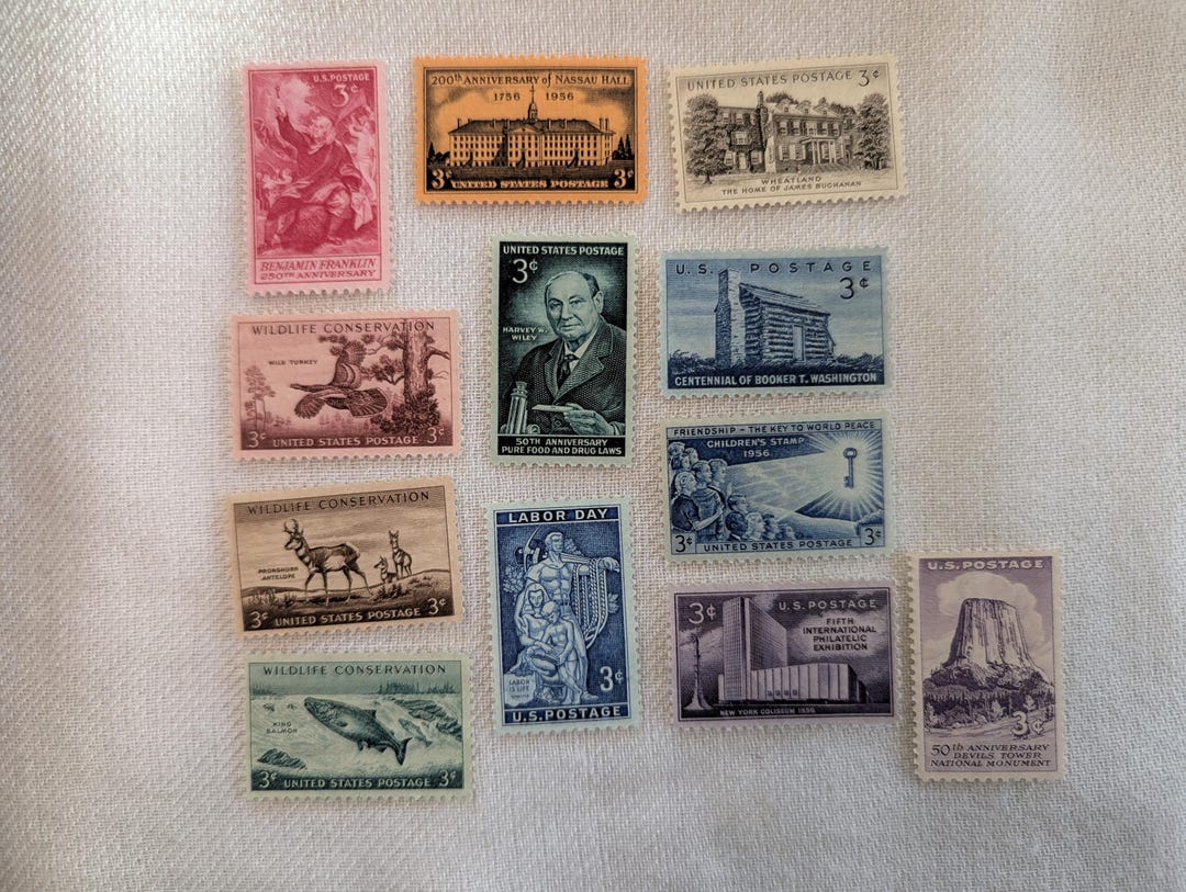 1956 MNH United States Commemorative Postage Stamps - Singles or Sets ...
