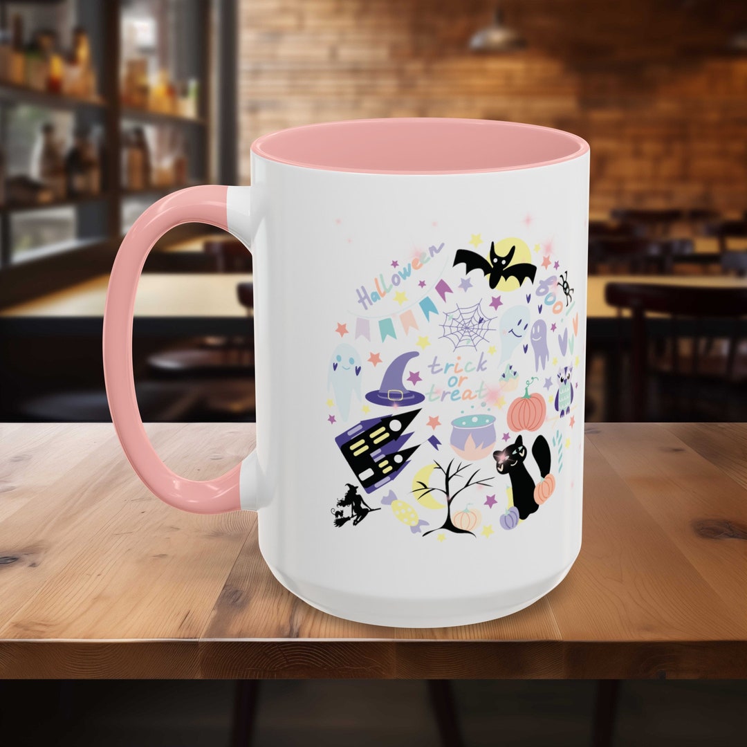 11oz & 15oz Halloween Explosion Ceramic C-handle Mug, Custom Wraparound ...