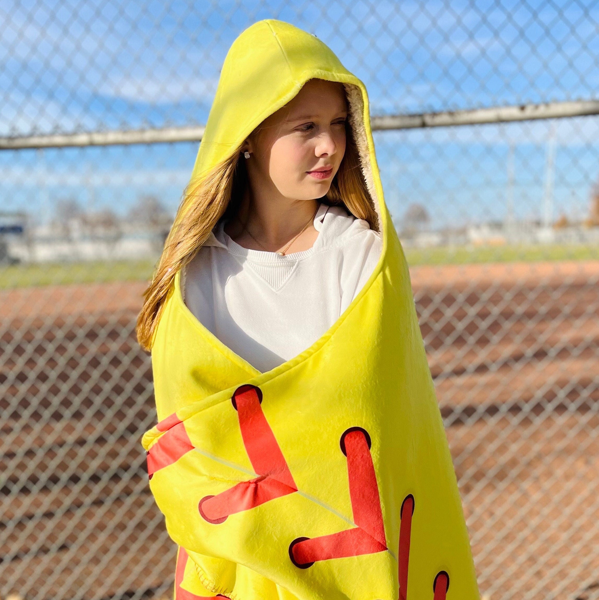 Personalized Softball Hooded Blanket, Minky Fleece Fabric, Gift for ...
