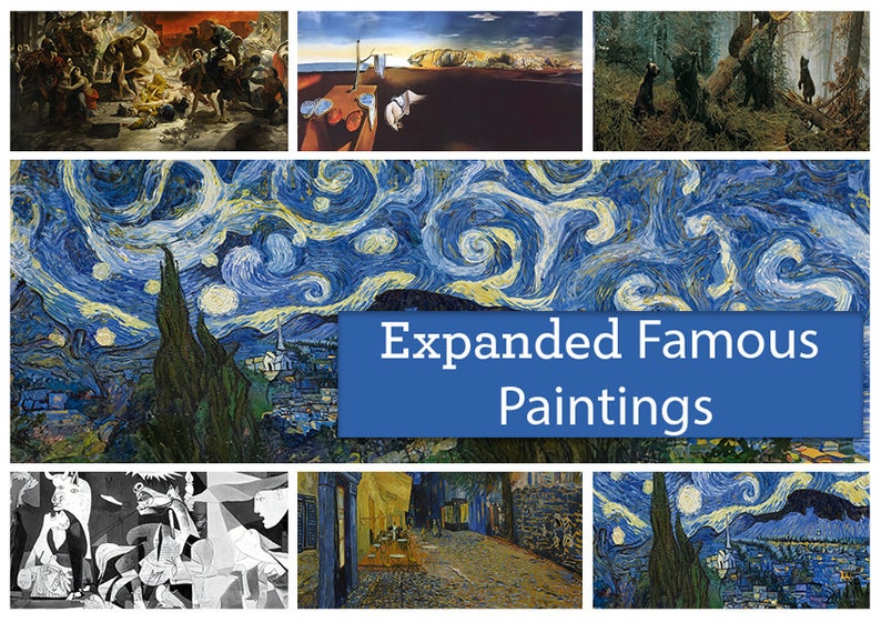 Expanded Famous Paintings. High Quality High Resolution. - Etsy Expanded Famous Paintings. High Quality High Resolution. - Etsy