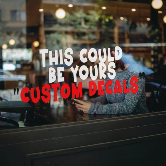 Custom Text Decals Customized Vinyl Decal, Monogram Decal, Personalized ...