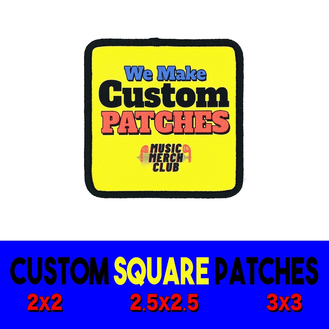 Personalized Printed Patches Custom Square Shape Iron-on Patches ...