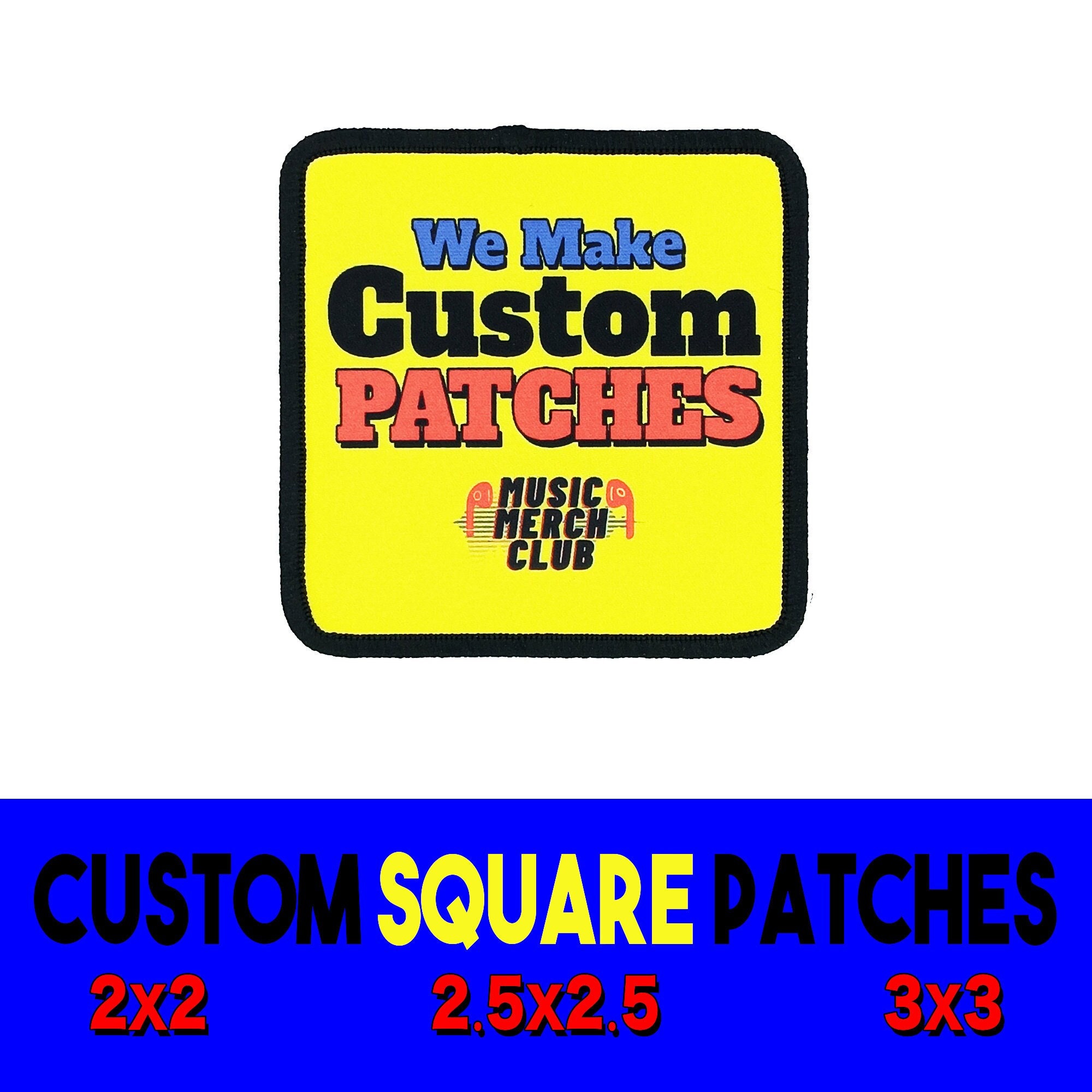 Personalized Printed Patches Custom Square Shape Iron-on Patches ...
