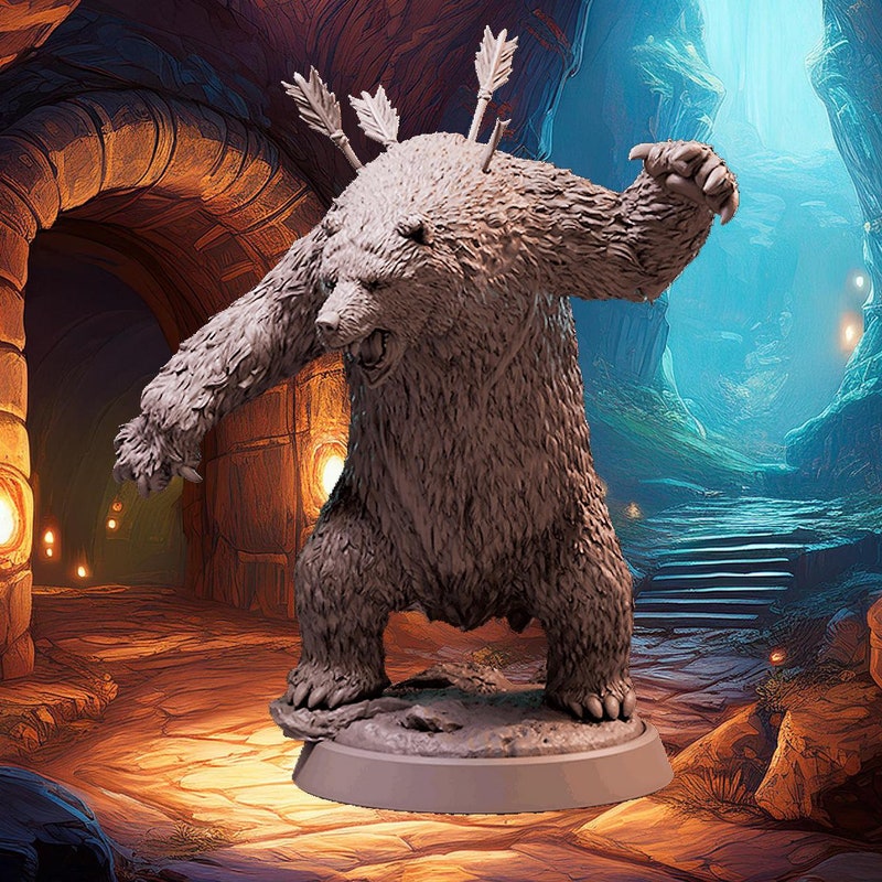 Painted Miniatures Bear - Etsy