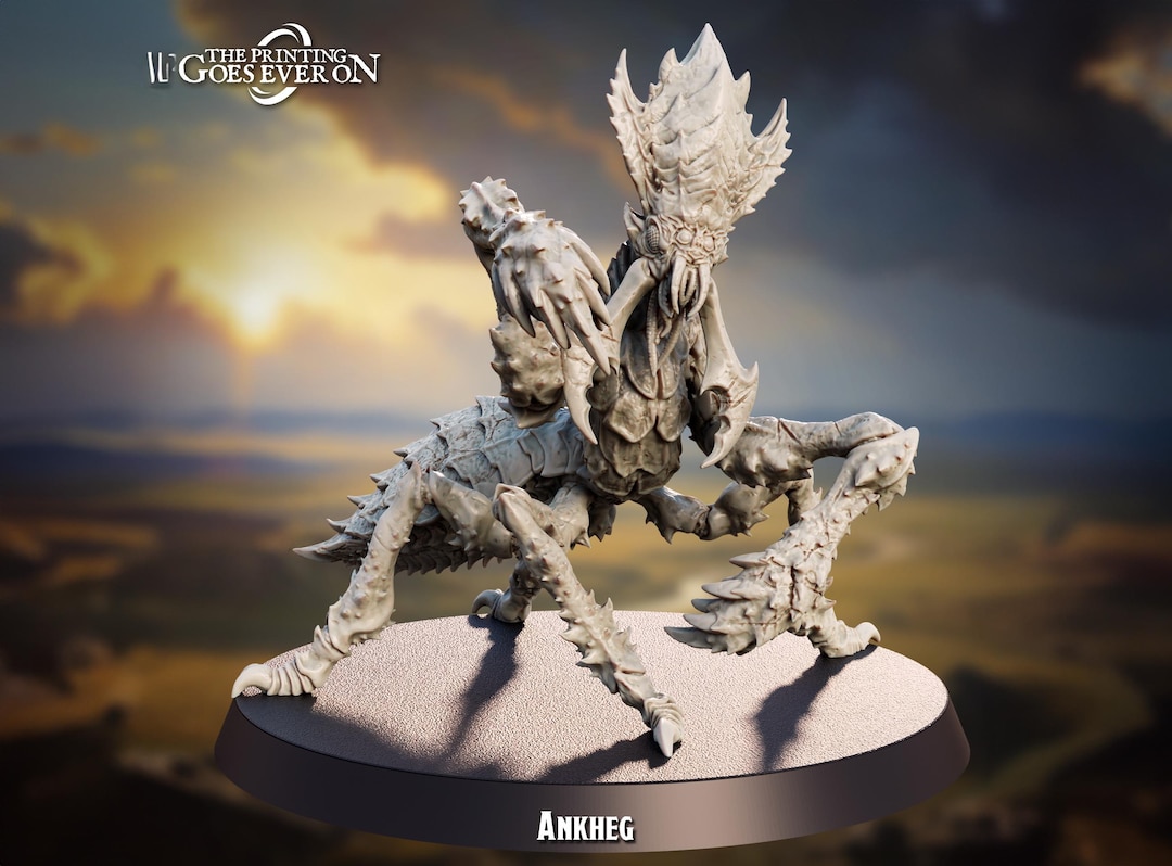 Ankheg, Insect, Spikes, Large Figure 2" Tall (28mm) 1.75" Base (28mm ...