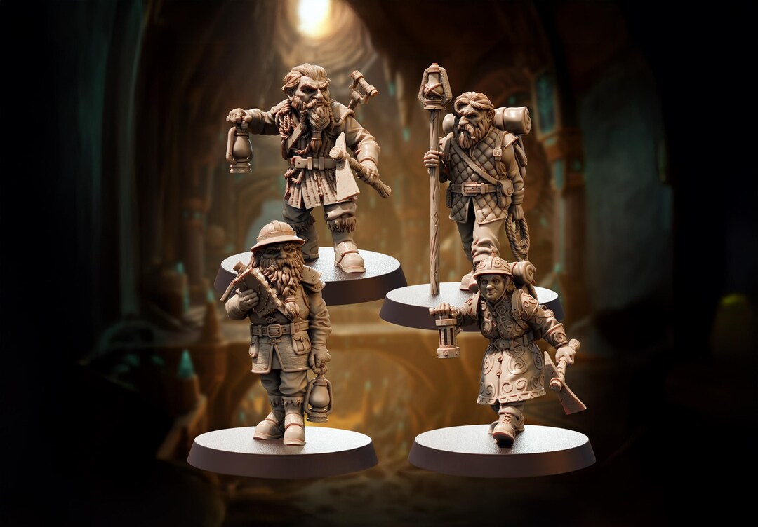 Male, Female, Dwarf, Explorer, Expedition, Miner, Lamp, Pick, Map, Helm ...