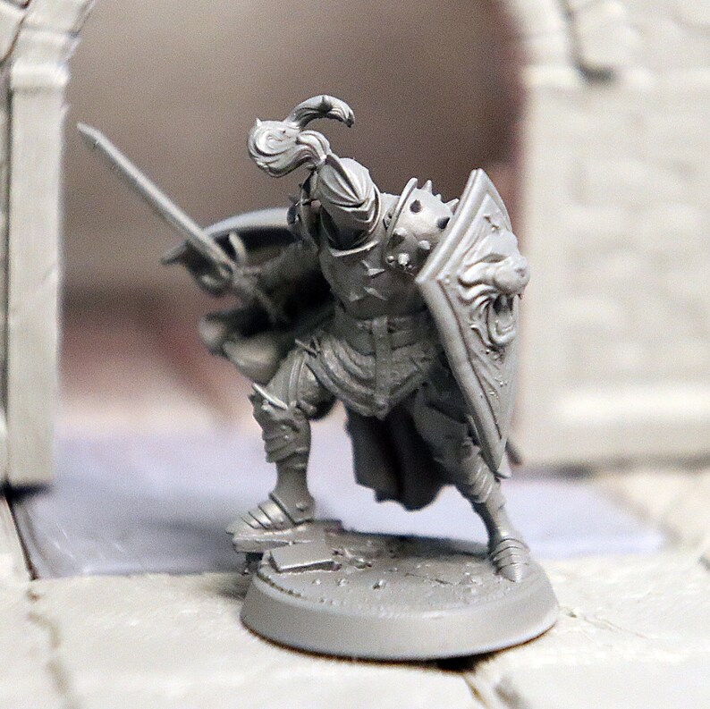 Human, Male, Fighter, Paladin, in Full Plate Mail, Wielding Long Sword ...