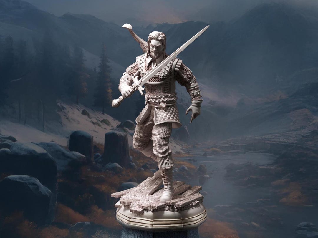 Human, Male, Ranger, Fighter, Warrior, Long Sword, Splint Mail, Chain ...