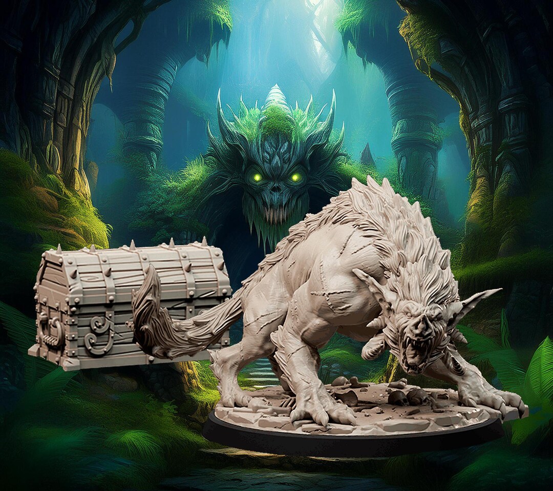 Barghest, Spectral Hound, Goblin Dog, Snarling, Scarred, Fangs, Goblin ...