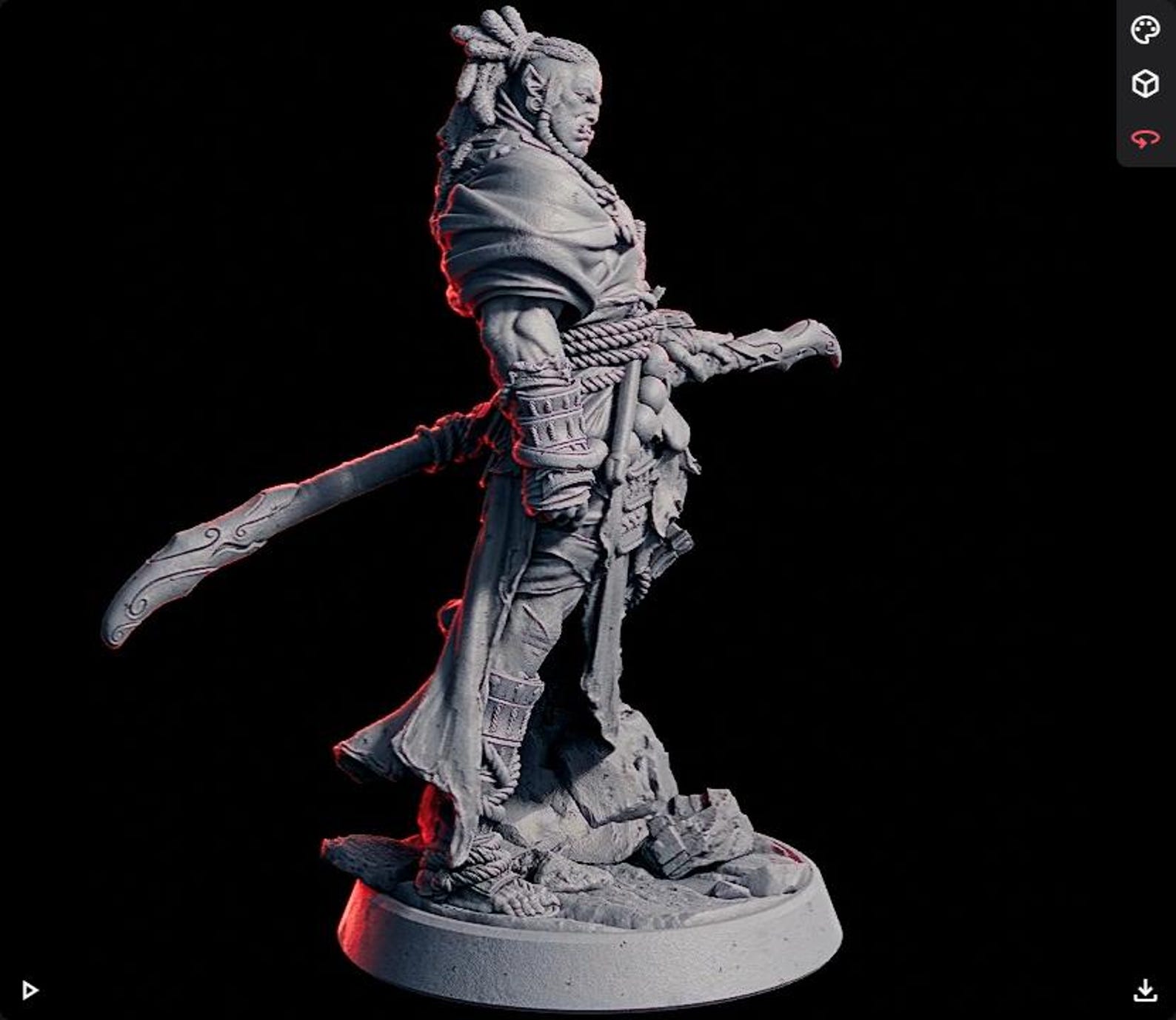 Orc, Male, Barbarian, Warrior, Fighter, Sword Master, Dreds, Character ...
