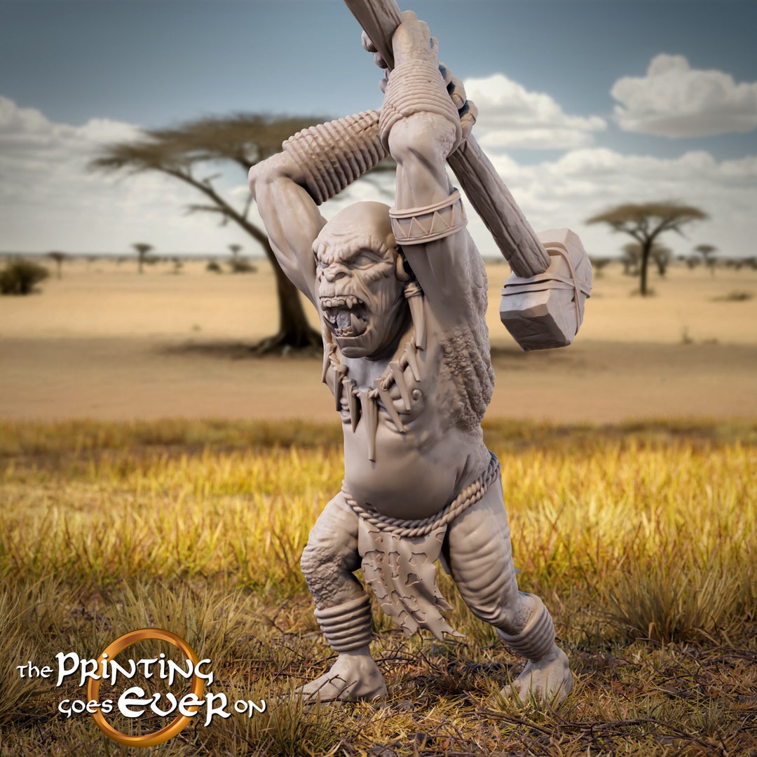 Troll, Fighter, Half-troll, Tribal, Warrior, Battle Maul, Roaring ...