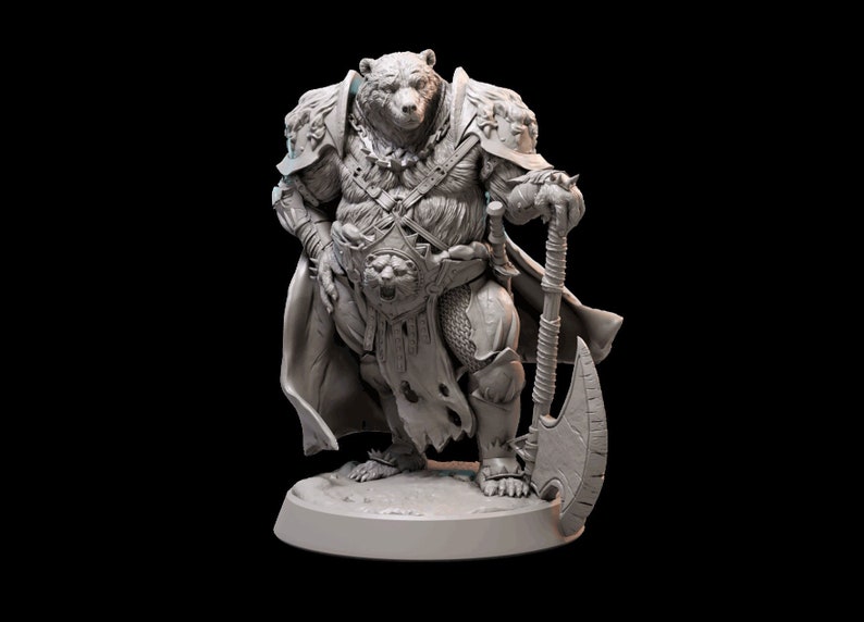 Werebear Male Fighter Barbarian Warrior Bear Epaulets - Etsy