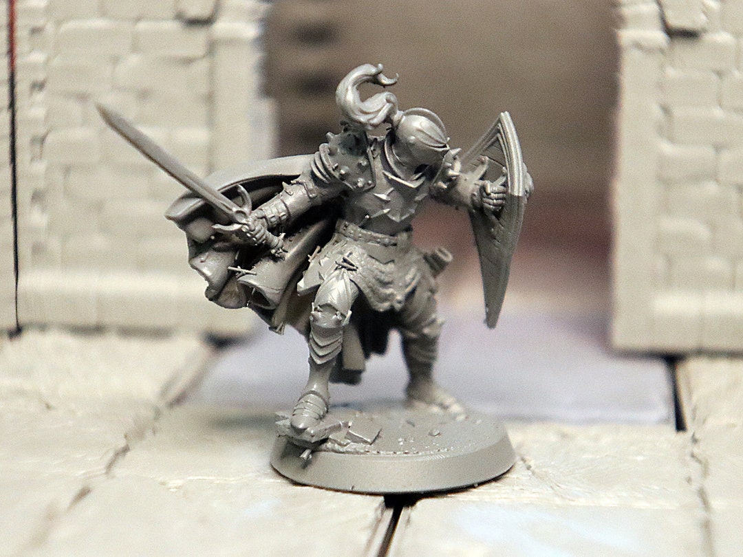 Human, Male, Fighter, Paladin, in Full Plate Mail, Wielding Long Sword ...