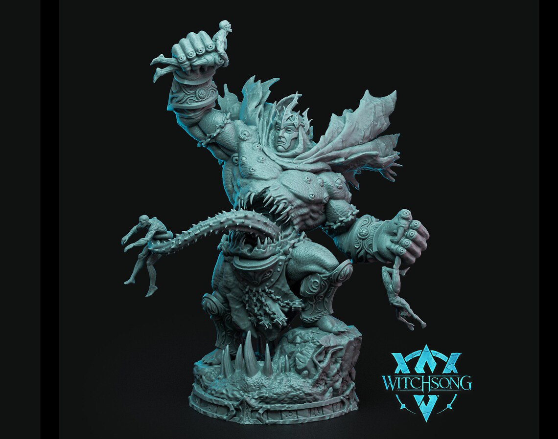 Knight of Gluttony, Male, Fiend, Demon, Devil, Evil, Gaping Mouth ...