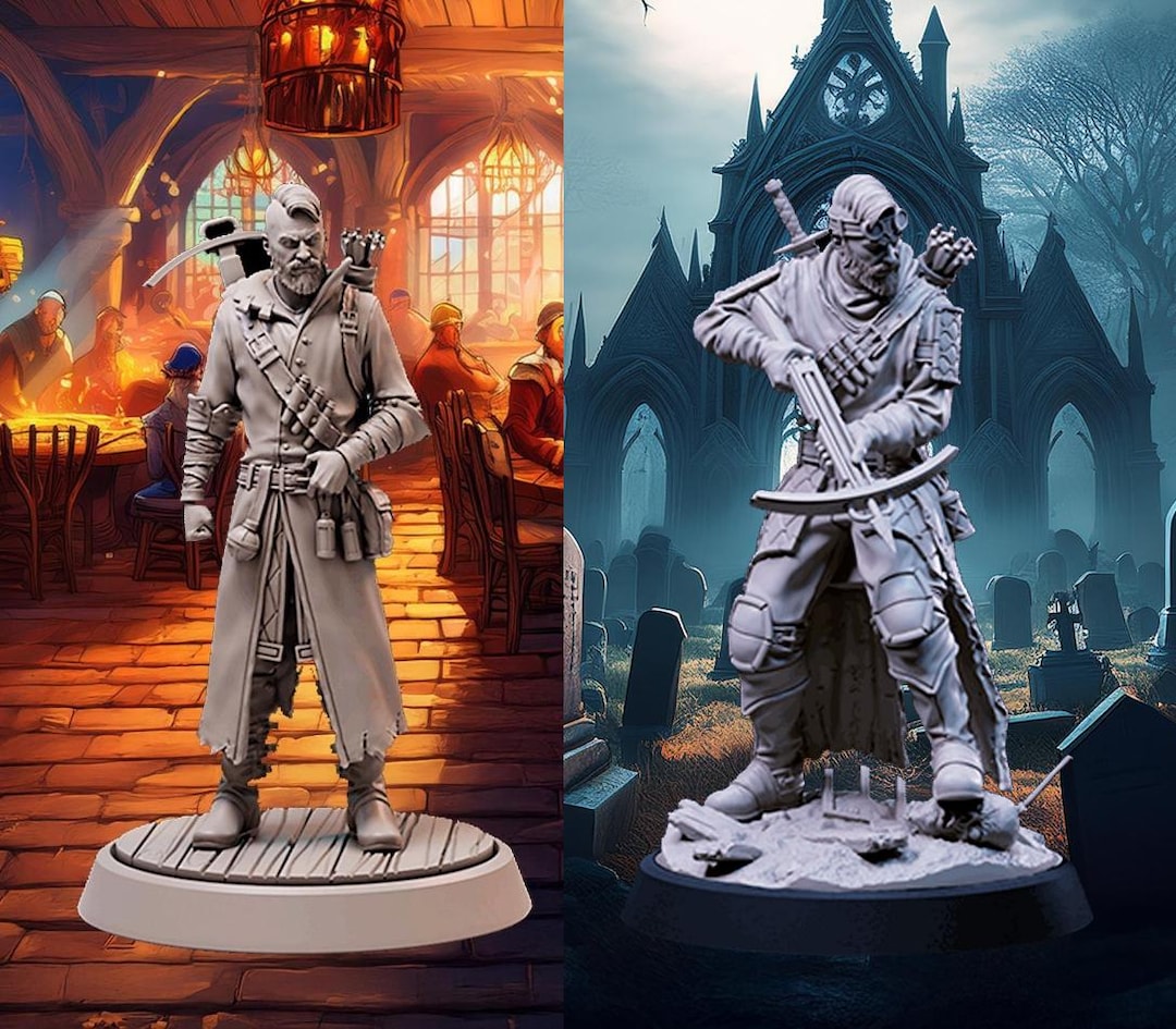 Human, Male, Ranger/rogue in Leather and Cloak, Mohawk, Crossbow on ...