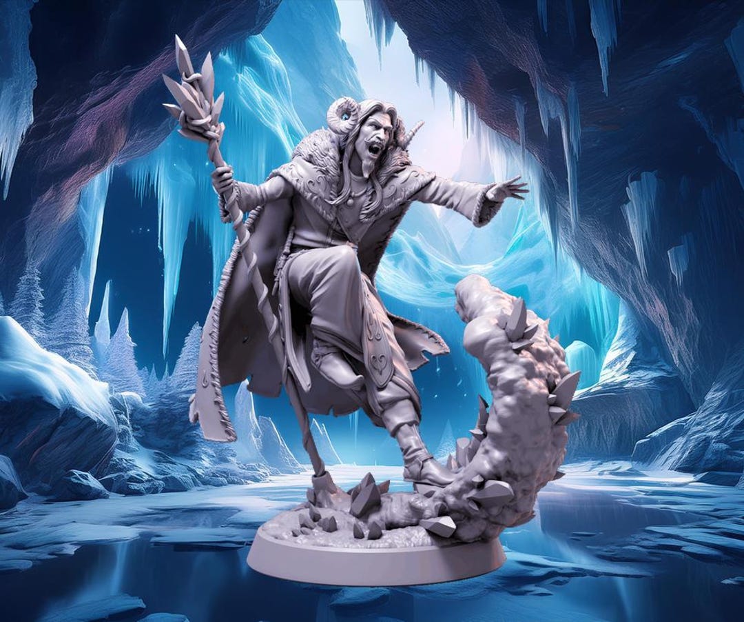 Tiefling, Male, Mage, Wizard, Sorcerer, Heavy Cape, Crystal Staff ...