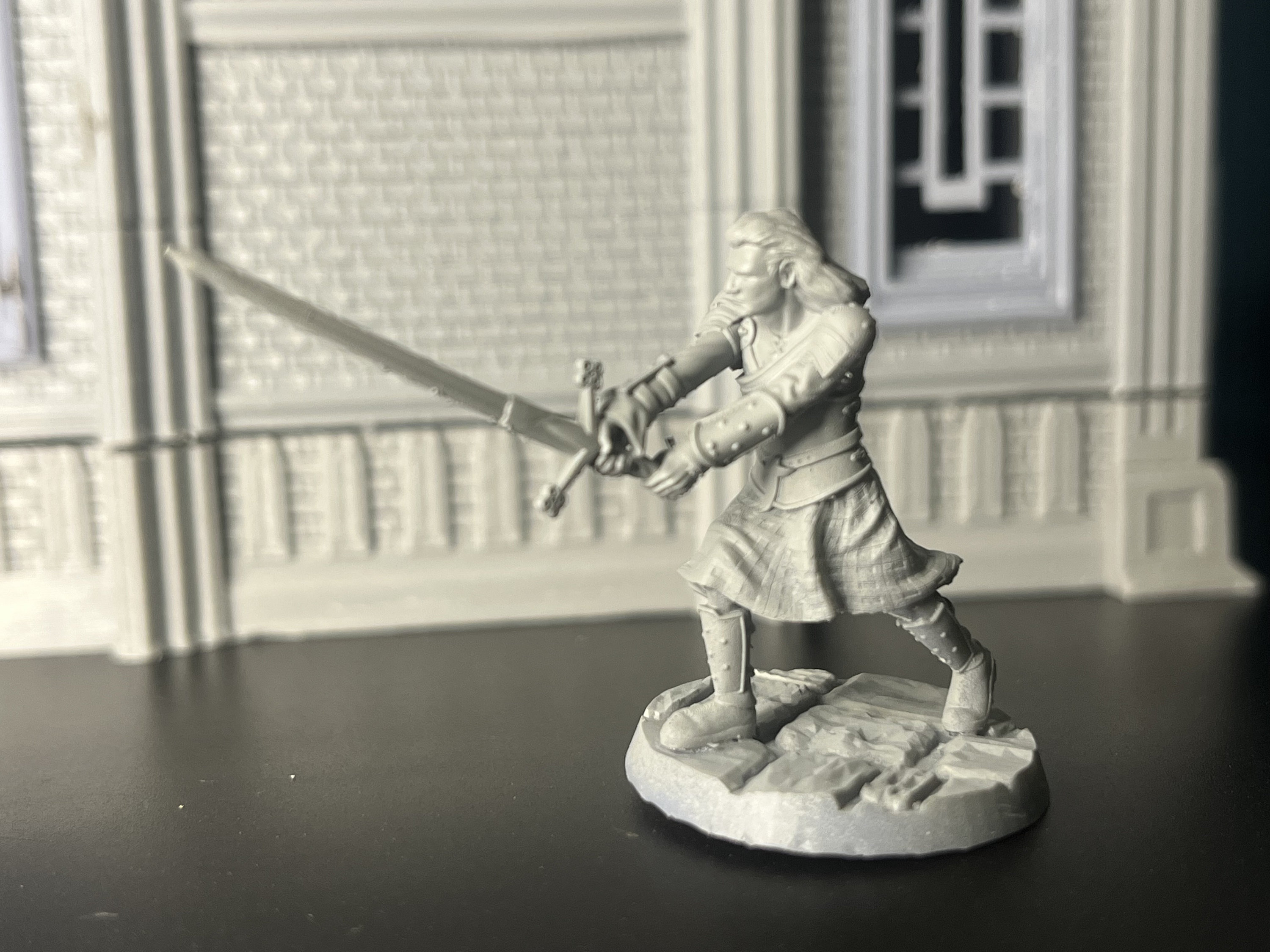 Male, Clansman, Fighter, Warrior, Breast Plate, Kilt, Bastard Sword ...