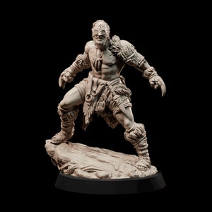 Human, Male, Viking, Barbarian, Fighter, Bear Claw, Wolf, Dagger ...