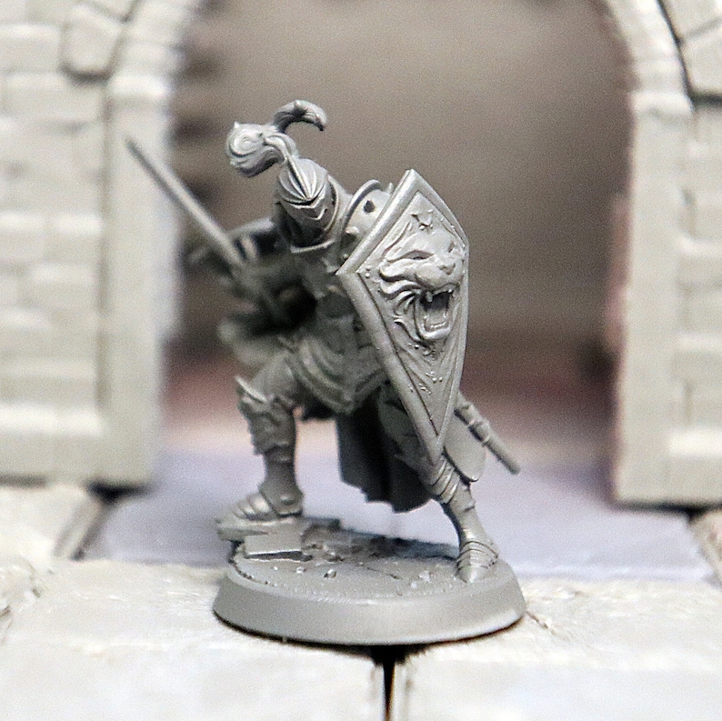 Human, Male, Fighter, Paladin, in Full Plate Mail, Wielding Long Sword ...