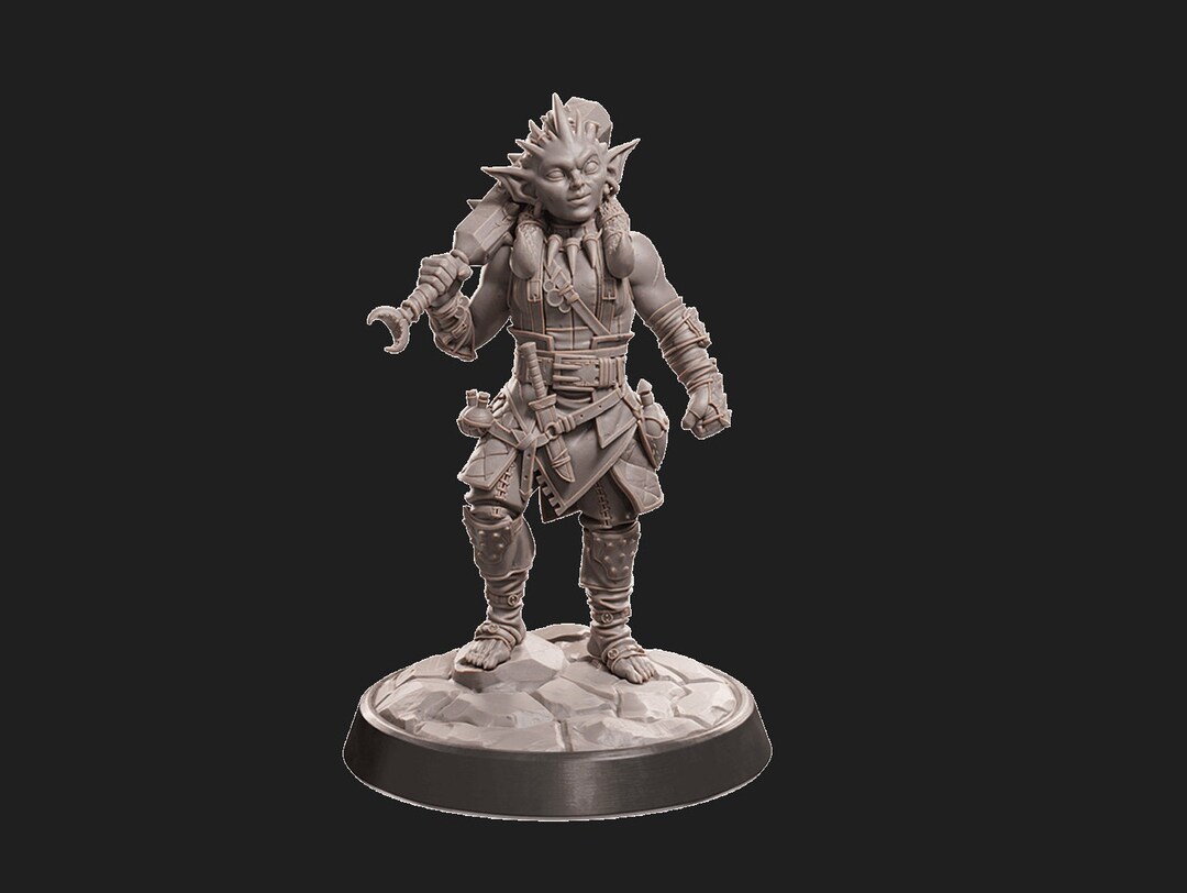 Female, Goblin, Fighter, Barbarian in Boiled Leather Armor, Heavy Mace ...