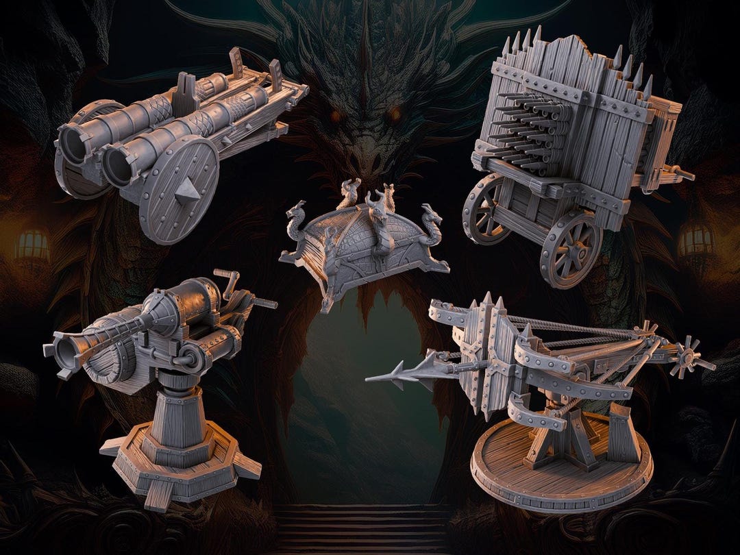 Siege Engines, War Machines, Double Cannon, Fire Spewer, Rocket ...