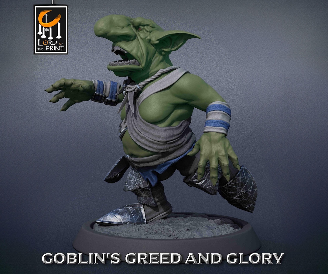 Goblin, Humanoid, Goblins Greed & Glory, Unpainted, Running, Falling ...