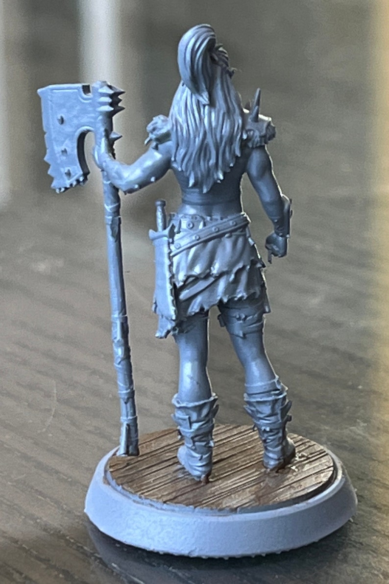 Half-orc Female Fighter/barbarian With Fur and Leather - Etsy