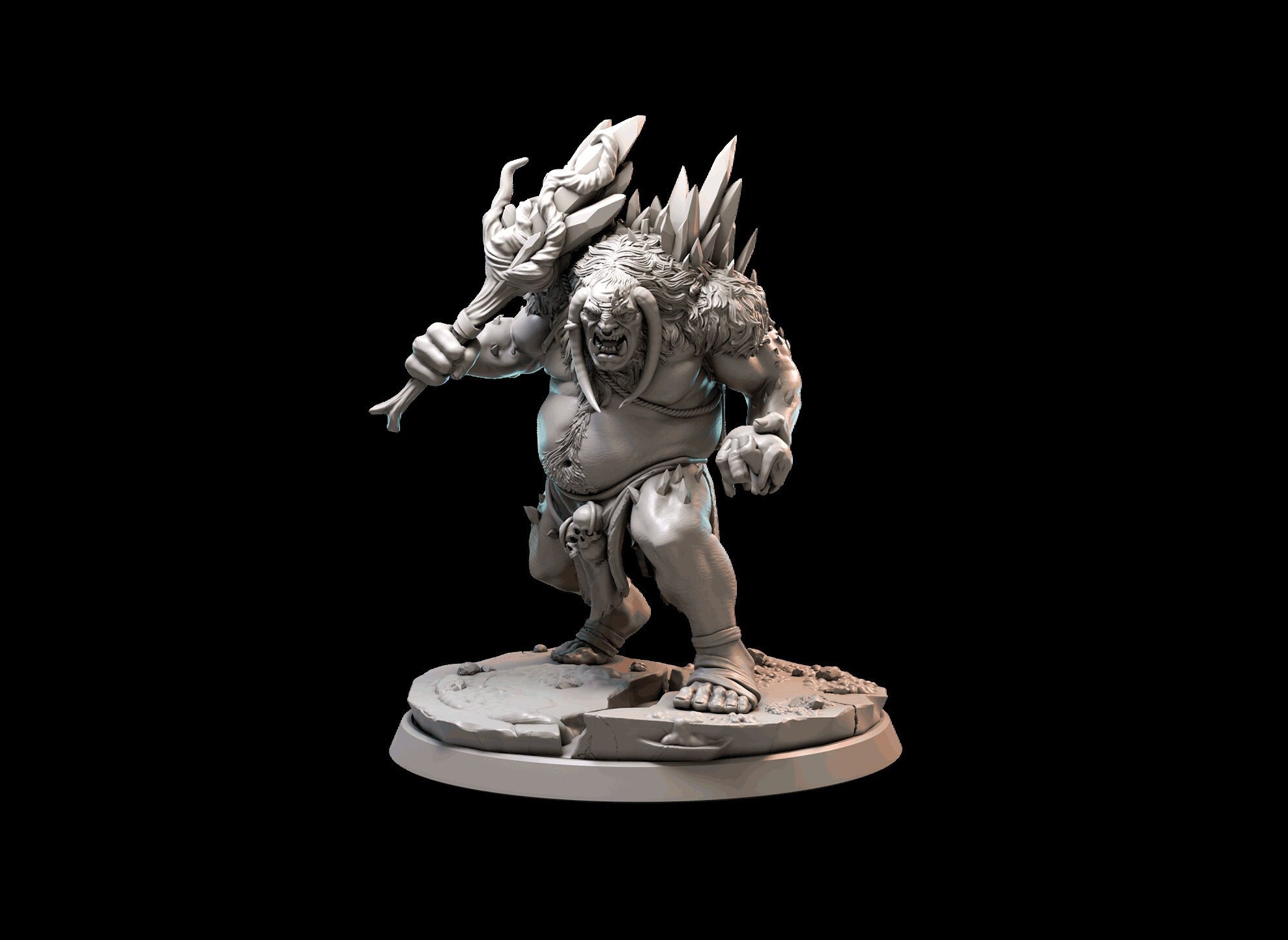 Ice Troll, Giant, Crystal, Dragon Skeleton, Barbarian, Giant Mace, Club ...