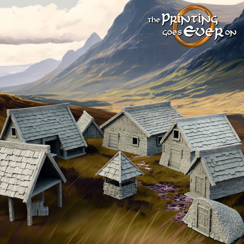 Medieval Farm Buildings, Tabletop Gaming Accessible 25/28/32mm ...