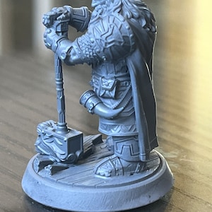 Dwarf, Male, Fighter/paladin With Heavy Chain Mail, War Hammer and ...