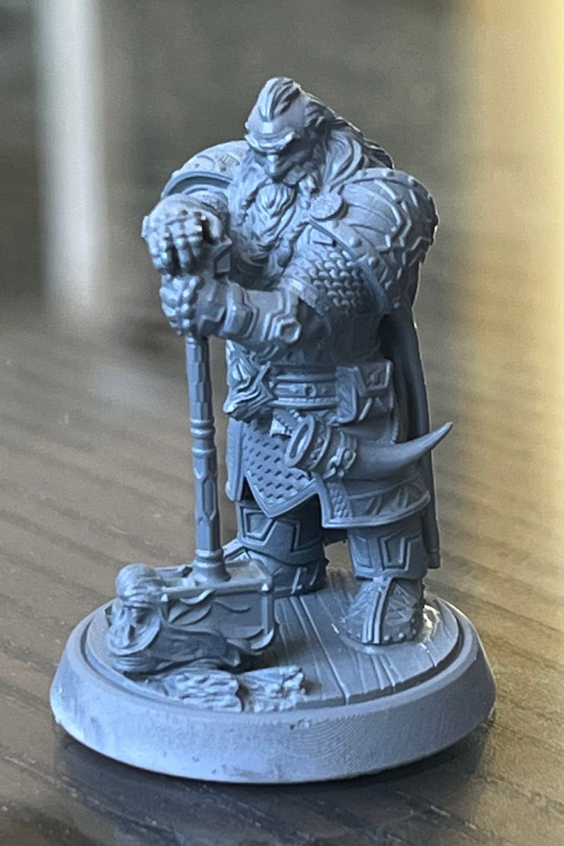 Dwarf Male Fighter/paladin With Heavy Chainmail Warhammer - Etsy