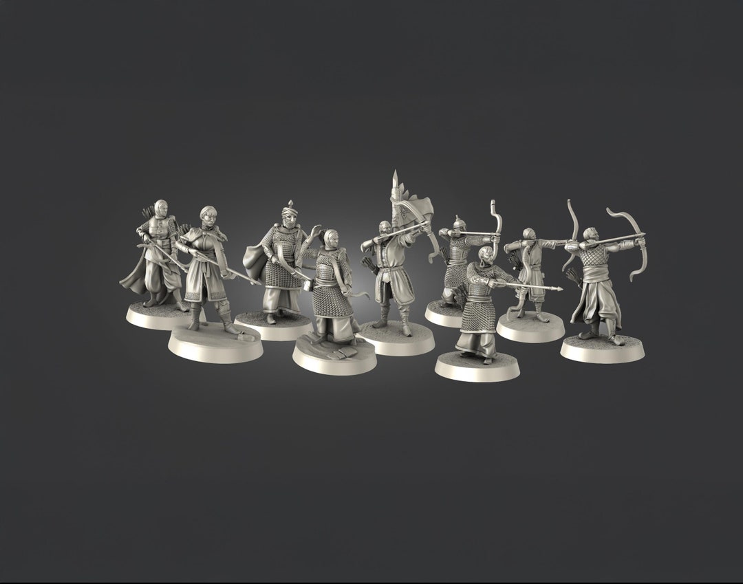 Male, Female, Archer, Bow, Desert, Chain Mail, Cloth Armor, Helm, Head ...